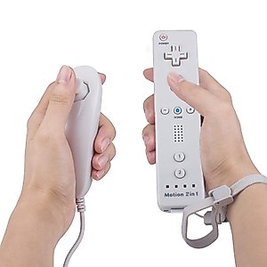 Wii Remote with Wii Motion Plus Inside | Shock Wii Nunchuk Controller | Compatible Nintendo Wii, Wii U