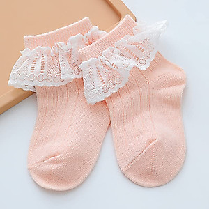 QandSweet Newborn Girls' Socks Baby Ankle Sock for Infant and Toddlers (0-6 Months)