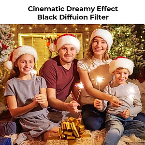 K&F Concept 82mm Black Diffusion 1/4 Filter Mist Cinematic Effect Filter with 28 Multi-Layer Coatings Waterproof/Scratch Resistant for Video/Vlog/Portrait Photography
