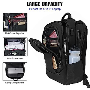 Goloni Travel Laptop Backpack,Business Slim Durable Laptops Travel Backpacks with USB Charging Port,15.6 Inch College Computer Bag for Men Women