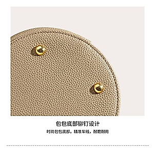 Leather Texture Bucket Bag Ladies Tote Bag Large Capacity Cross-Body Cabbage Basket Bag green