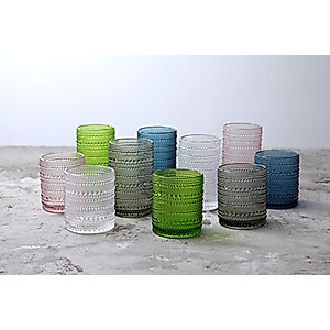 Fortessa Jupiter Vintage Glassware Collection, Double Old Fashioned Cocktail Glass 4 Pack, Clear, DOF 4 Pack (10 Ounce)