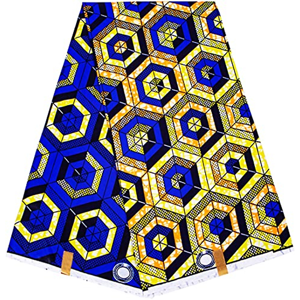 Alina Belle African Wax Print Fabric Ankara Fabric Dutch Kente 1 Yards Fabric (1 Yards, A21)