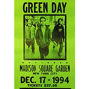 Green Day Concert Poster, NYC, Madison Square Garden, New York City, Green Day - Art Print