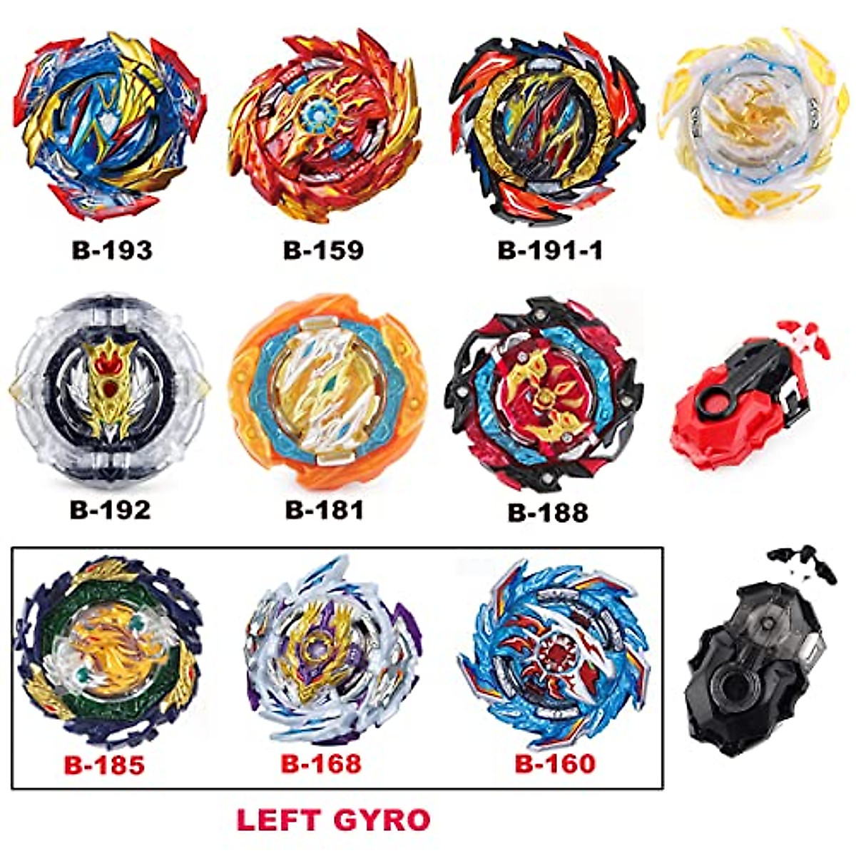 Bey Battling Top Burst Gyro Toy Set Toy Gift for Children Boys Ages 6 8 10 12+ Combat Battling Game 10 Burst Spinning Tops 3 Two Way Launchers Grip Starter