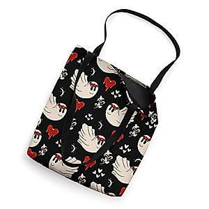 Valentine Retro Ghost Pastel Goth Emo Style Melting Heart Tote Bag