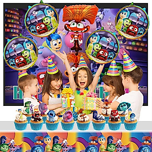 Inside Out Balloons Bouquet, Inside Out Party Supplies Balloon Bouquet Decorations. (TN1)