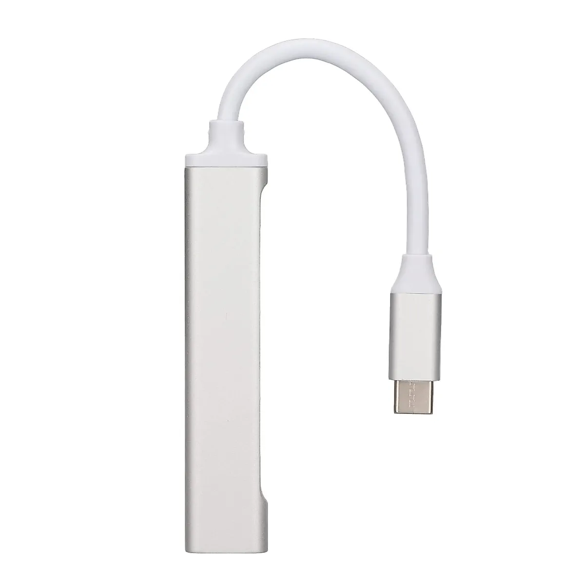 ASHATA USB C Hub, 4 in 1USB C to USB with 1 USB3.0 3 USB2.0 Ports, Mini Portable USB C Hub Adapter, for Laptop, Mouse, Keyboard, Hard Disk, Mobile Phone, Tablet(Silver)