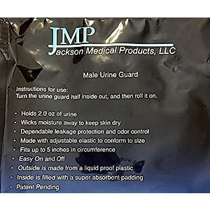 Male Urine Guard, JMP Absorbent Incontinence Pouch, Bag of 30