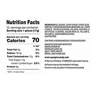 Spangler Candy Starburst Filled Lollipops 7.6 Oz Bag - 2 pack, Pink, Yellow, Orange, Red, 7.6 Ounce (Pack of 2)