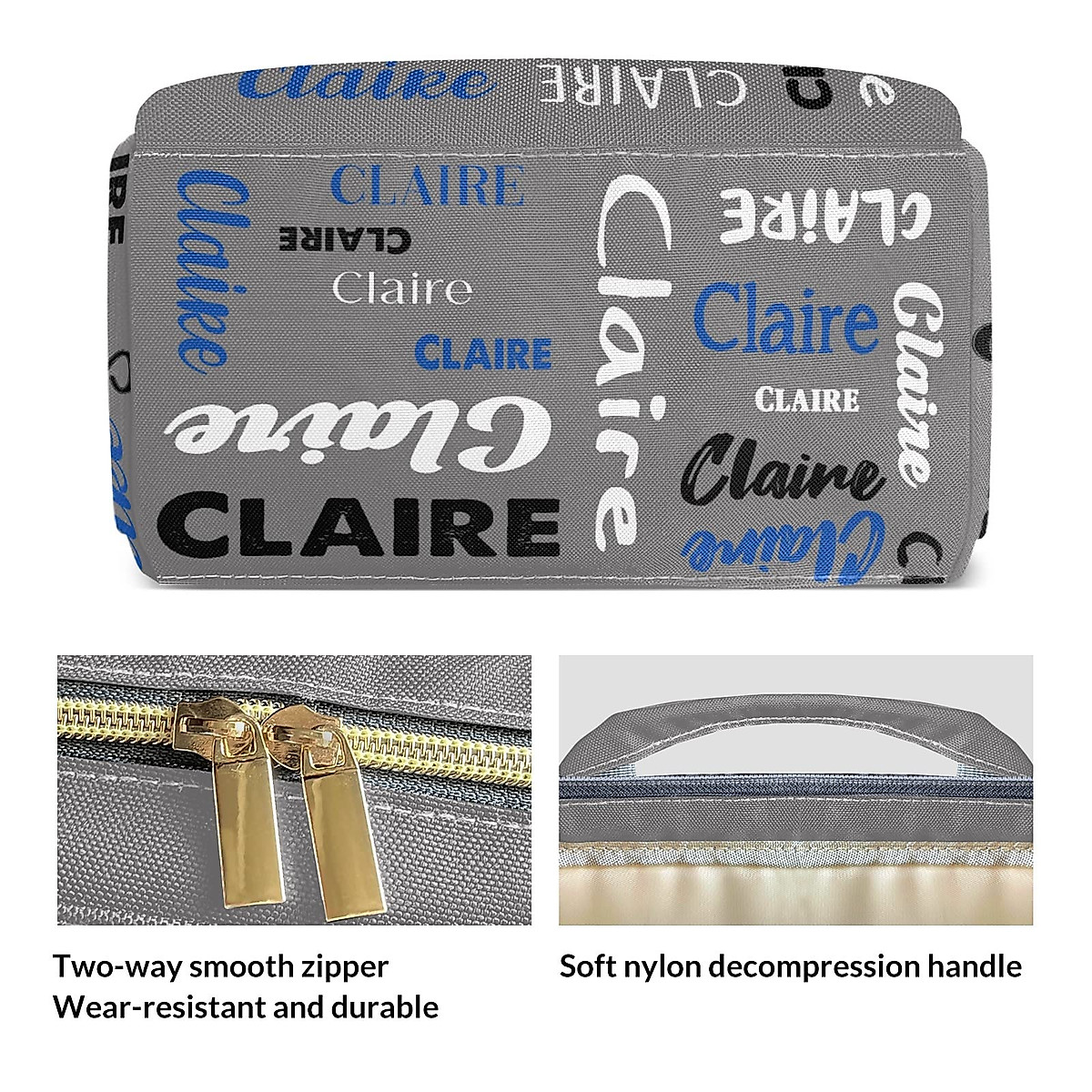 ZAACUSTOM Waterproof Custom Diaper Bag for Baby Boy Girl, Large Capacity Personalized Diaper Bag with Name, Multifunctional Diaper Bag Backpack with Adjustable Shoulder Straps