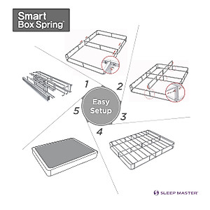 ZINUS 9 Inch Metal Smart Box Spring, Mattress Foundation, Strong Metal Frame, Easy Assembly, Full