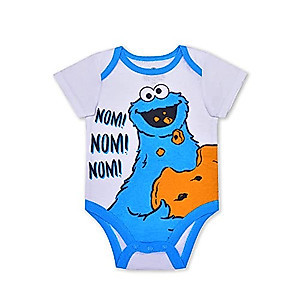 Sesame Street Cookie Monster Baby Boys Bodysuit and Pants Set for Newborn and Infant