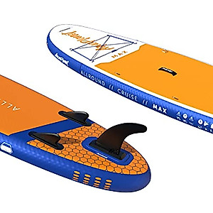 AQUAPLANET 10ft 6" x 15cm MAX Stand Up Paddle board kit. Air Pump with Pressure Gauge,Adjustable Aluminium Floating Paddle, Repair Kit,Heavy Duty Rucksack,Premium Leash & 4 Kayak Seat Rings