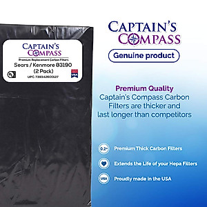Captain's Compass Replacement Carbon Pre-Filter for Sears/Kenmore 83190 (2-Pack)
