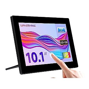 waveshare 10.1inch HD Capacitive Touch Screen LCD Compatible with Raspberry Pi 4B/3B+/3A+/2B/B+/A+/Zero/Zero W/WH/Zero 2W CM3+/4 1920×1200 Resolution HDMI IPS Supports Windows/Jetson Nano