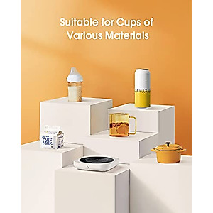 DOWILLDO Coffee Mug Warmers for Desk with 3 Temperature Settings, Smart Coffee Warmer Plate for Heating Milk, Tea, Hot Chocolate, and Candle (White)