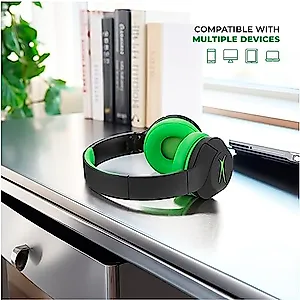 Altec Lansing Kid Safe Noise Cancelling Wireless Headphones 15H Battery, 85dB Volume Limit, Foldable Design Powerful Sound, Active Noise Cancellation Perfect for Kids Ages 7+ (Blackout Green)