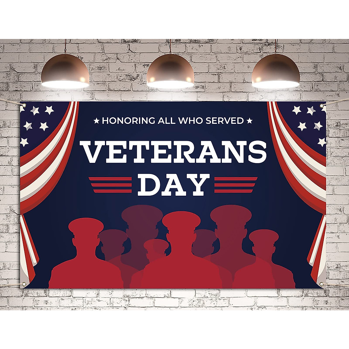 Pudodo Veterans Day Photo Booth Backdrop Honoring All Who Served Photography Background Wall Decoration