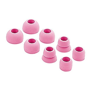 4 Pairs Replacement Silicone Earbuds Ear Tips Set Compatible with Powerbeats 2 Powerbeats 3 Wireless Beats by Dre Headphones (Pink)