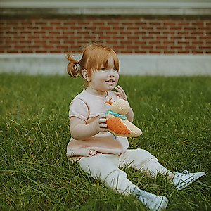 Pebble | Handmade Duck Rattle - Yellow | Crochet | Fair Trade | Pretend | Imaginative Play | Machine Washable