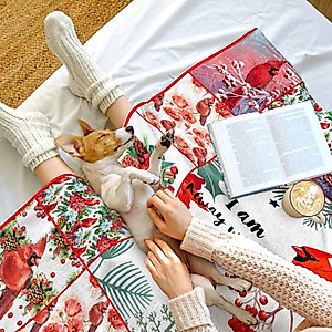 Cardinals Blanket Red Birds Ultra Soft Microfiber Plush Throw Blankets Bedding Flannel Throws for Couch Bed Sofa