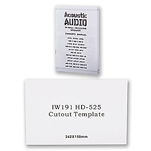 Acoustic Audio by Goldwood IW-191 in Wall Speaker Pair 2 Way Home Theater Surround Sound Speakers,White,5.25-Inch