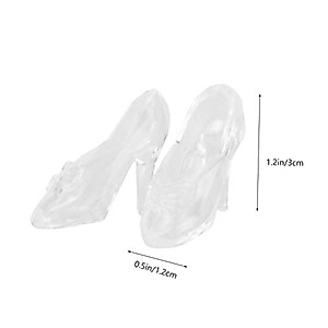 TOYANDONA 30 Pairs Doll Shoes, Fashion Doll High Heels Shoes Miniature Doll Shoes Mini Doll Costume Accessories for Girls Dollhouse Crafts ( Clear )