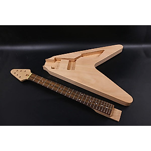 music-life 1set guitar Kit 22 Guitar Neck Guitar Body Mahogany Rosewood fine shape