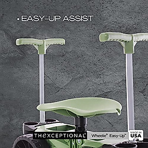 TheXceptional Wheelie Easy-Up | Wheeled Garden Stool with Handles Relieve Pain Getting Up and Down | Gardening Work-Seat with Wheels for Elderly Seniors Kneeler | Made in USA by Vertex | Model EX530