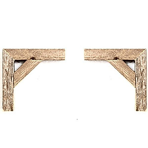 BARNWOODUSA | Set of 2 Farmhouse Corbels for Door Way Corners, Counter Top, Shelves | 100% Up-Cycled Reclaimed Wood
