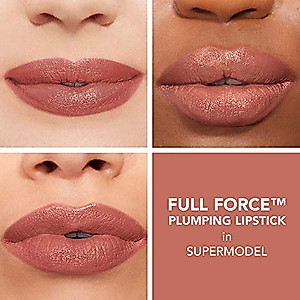 Buxom Full Force Plumping Lipstick- '90s Nudes, Supermodel, 0.12 Ounce