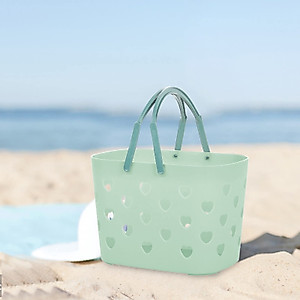 Berry Basket Portable Shower Caddy Tote Plastic Storage Basket With Handle Box Organizer For Bathroom Pantry Kitchen College Dorm Washable Tip Proof Durable Open Tote Bag Cut Vegetable Storage