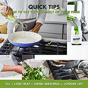 GreenPan Rio Healthy Ceramic Nonstick 7" Frying Pan Skillet, PFAS-Free, Dishwasher Safe, Black