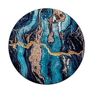 Blue Teal Turquoise Illustration Pattern Phone Popper PopSockets Standard PopGrip