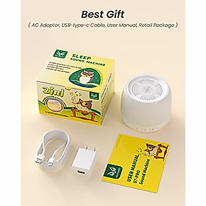 Somezeds Sound Machine with Nursery Night Light, Adult Kids Baby Sleep Sound Machine, White Noise Machine, Perfect for Home, Office, Travel, with 12 Soothing Sounds