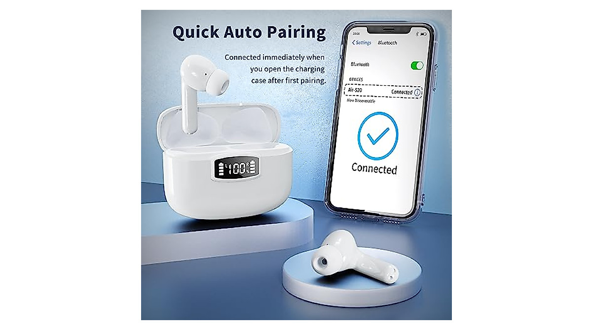 Wireless Earbuds with Noise Cancelling & Touch Control