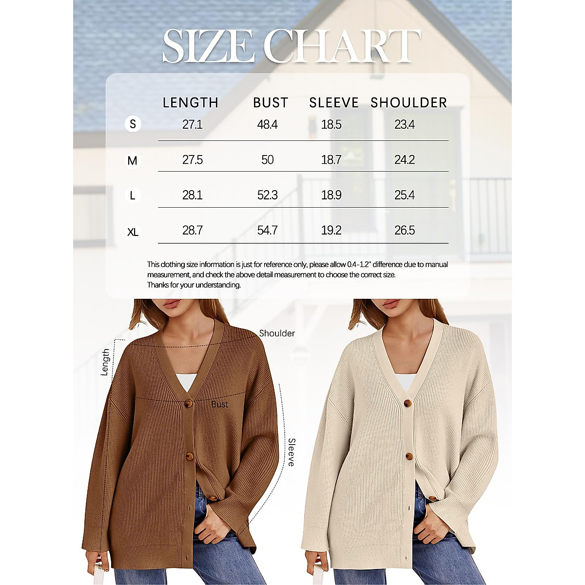 EFAN Womens White Cardigan Sweaters 2025 Trendy Oversized Sweater Long Cardigans V Neck Lightweight Knit Clothes Outfits