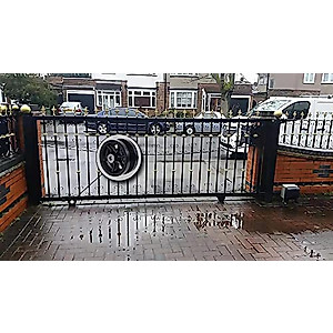 SYRATION 4"x1-1/2" Cast Iron V Groove Caster Wheel with Straight Roller Bearing Capacity up to 600 lbs (1 Black Wheel)