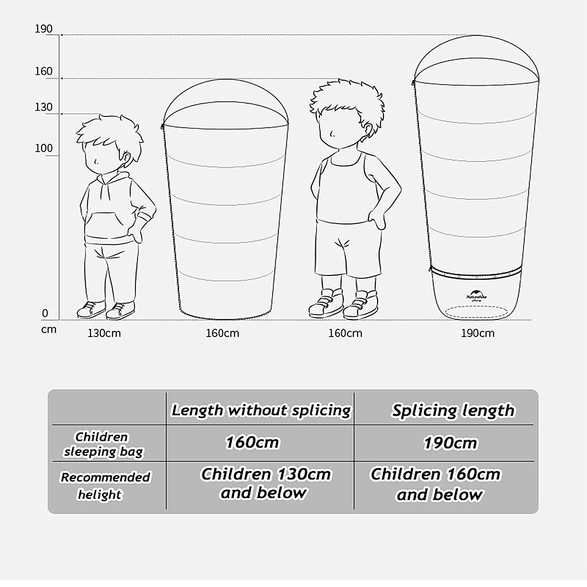 Naturehike Child's Sleeping Bag Camping Multi-Use Sleeping Sack Children's Growing Can Be Lengthen Foldable Storage Splicing Waterproof Ultralight Portable for Hiking Outdoor to Keep Warm (Yellow)