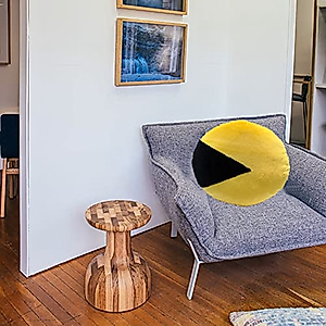 13" Pacman Plush Pillow, Pacman Cushion Decorative Throw Pillows, for Sofa Couch Home Office Bed Car (Yellow) …