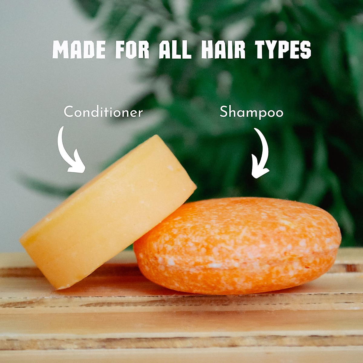 Fresh Citrus Bergamot Shampoo And Conditioner Bar Set with One Extra Shampoo Bar - 100% Vegan Bar Shampoo And Conditioner For Hair Of All Types - Natural Shampoo And Conditioner In Bars. USA Handmade