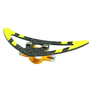 MICROHELI Aluminum Tail Boom Support Mount w/Fin (Yellow) - Blade 200 SRX