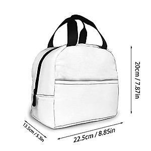 SHEFDVEG Cute Blue Lunch Bag for Boys Girls kawaii Reusable Insulated Lunch Box - Leakproof Cooler Tote Bag Freezable Lunch Bag for Office Work School