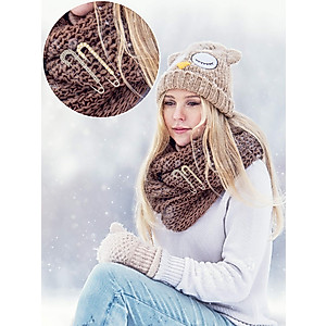 Women Brooch Pins Sweater Shawl Clips Faux Crystal Pearl Brooches Safety Pins Dress Shirt Clips for Women Gold Silver (4 Pieces)