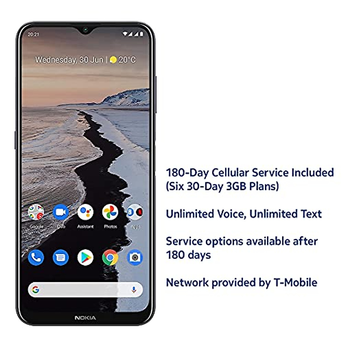 Nokia G10 | Android 11 | Unlocked Smartphone | 3-Day Battery | Dual SIM | US Version | 3/32GB | 6.52-Inch Screen | 13MP Triple Camera | Polar Night