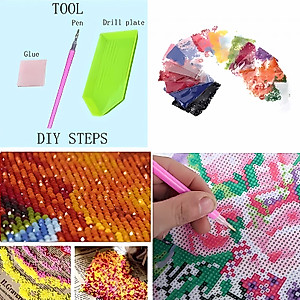 Diamond Painting Kits for Adults DIY 5D Diamond Art for Home Wall Decoration and Gift Options （19.8x15.7inch/50x40cm)