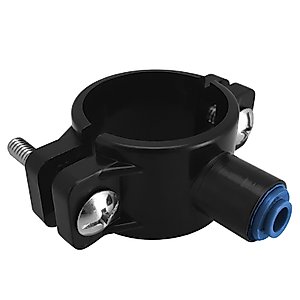 Drain Saddle Valve for Reverse Osmosis and Under Sink Water Filtration System – ¼” Quick Connect Pipe Saddle – for Pipes up to 1.5” in Diameter – Express Water
