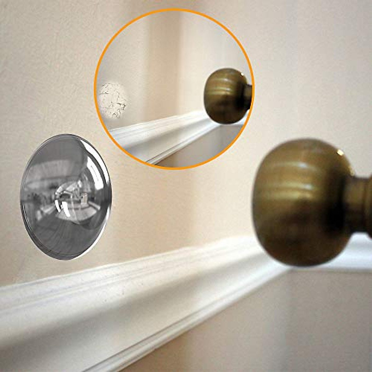 Neptten Door Stopper Wall Protector. 6 Pack. Refrigerator Door, Knobs Protective Guard. Reusable Clear Silicone Door Knob Protector. Door Knob Wall Shield. Self Adhesive Door Bumper. Rubber Door Stop