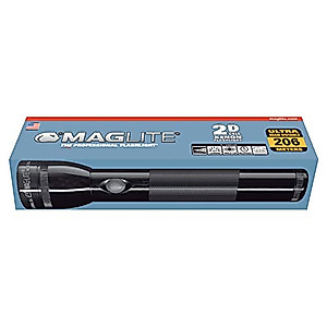 Maglite Heavy-Duty Incandescent 2-Cell D Flashlight in Display Box, Black